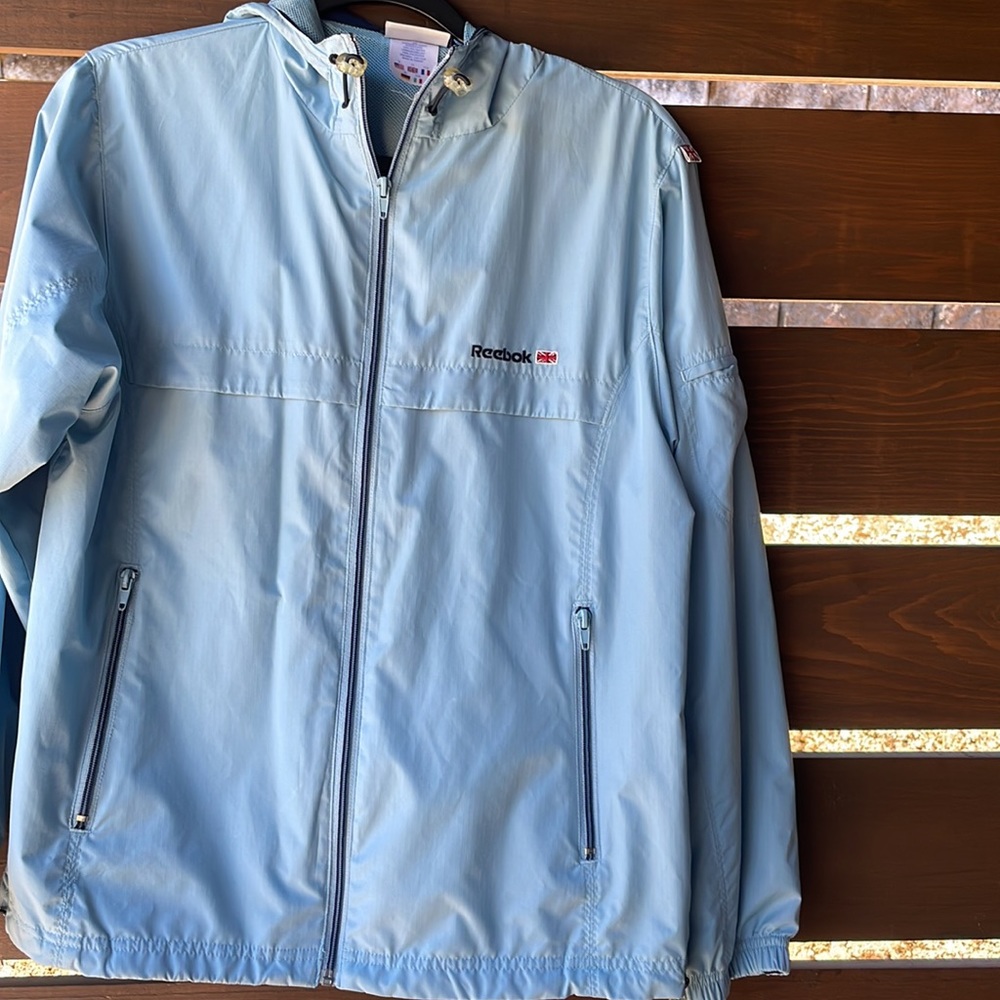 Rare Reebok Classic Track Jacket Light Blue And Navy.… - Gem